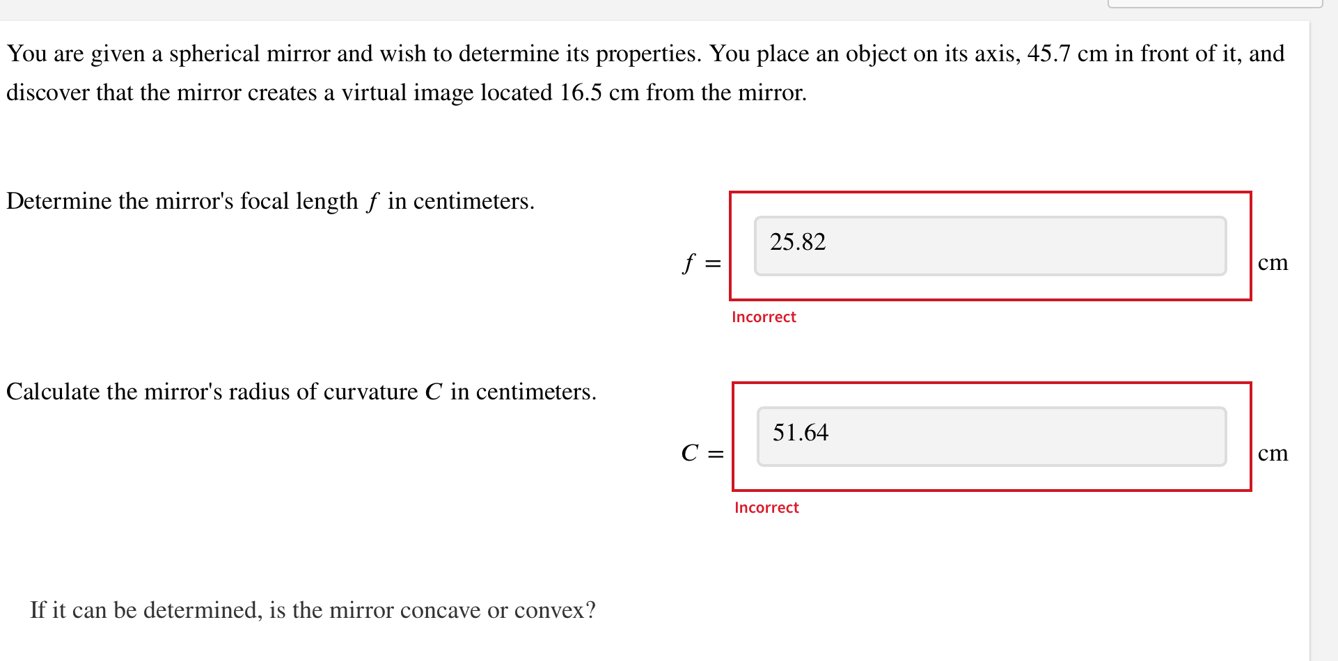 Solved You are given a spherical mirror and wish to | Chegg.com