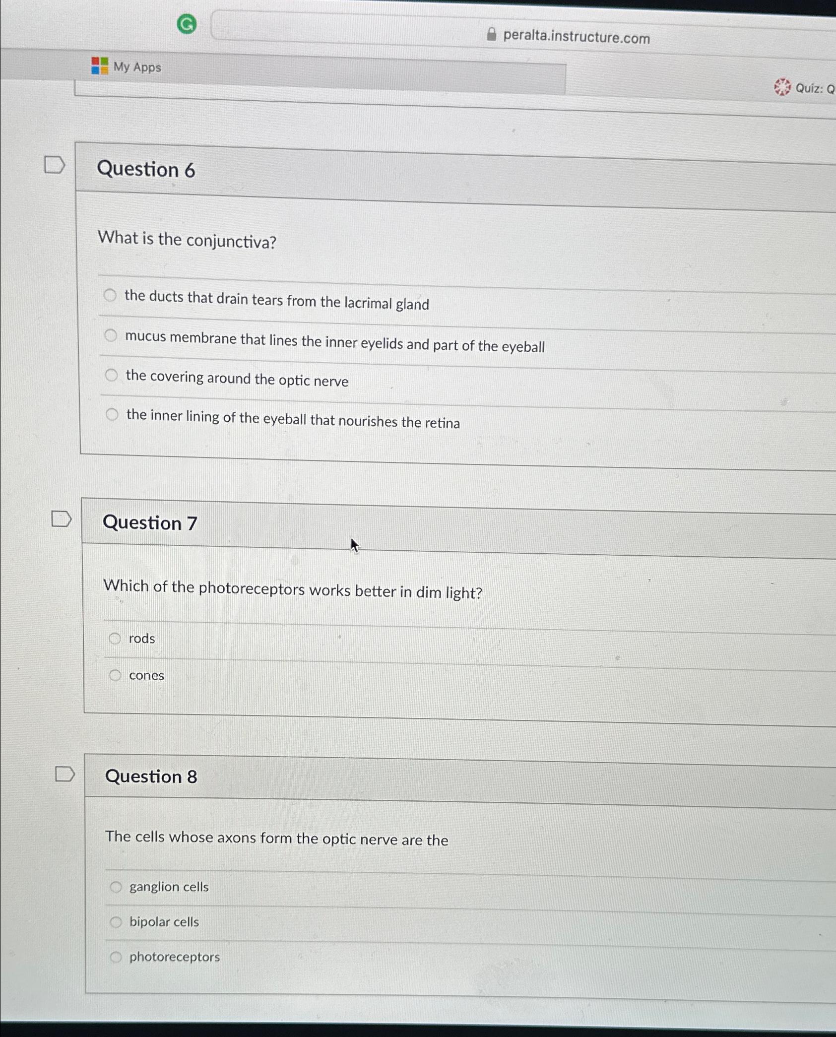 Solved peralta.instructure.comMy AppsQuestion 6What is the | Chegg.com