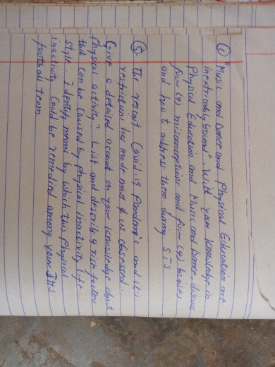 © Music and sonce and Physical Education or | Chegg.com