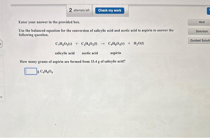 Solved Enter your answer in the provided box. Use the | Chegg.com