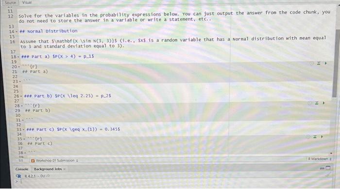 Solved Solve for the variables in the probability | Chegg.com