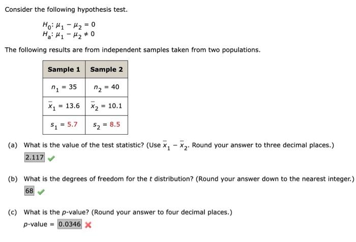 Solved Consider the following hypothesis test. | Chegg.com
