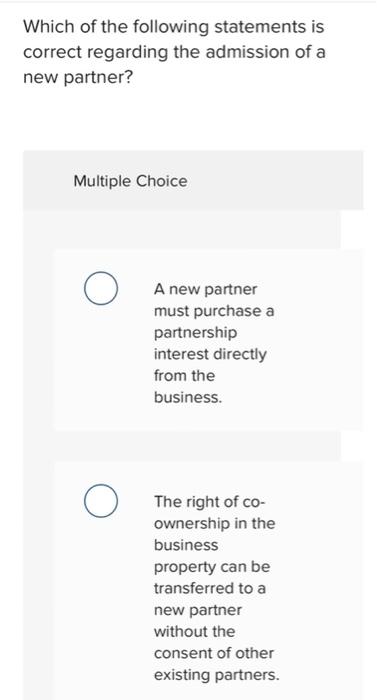 Solved Which of the following statements is correct | Chegg.com