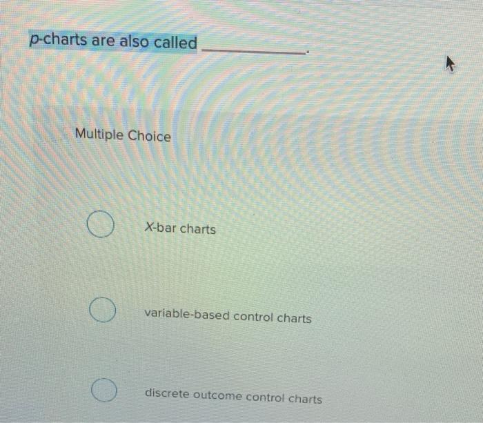 Solved p-charts are also called Multiple Choice O X-bar | Chegg.com