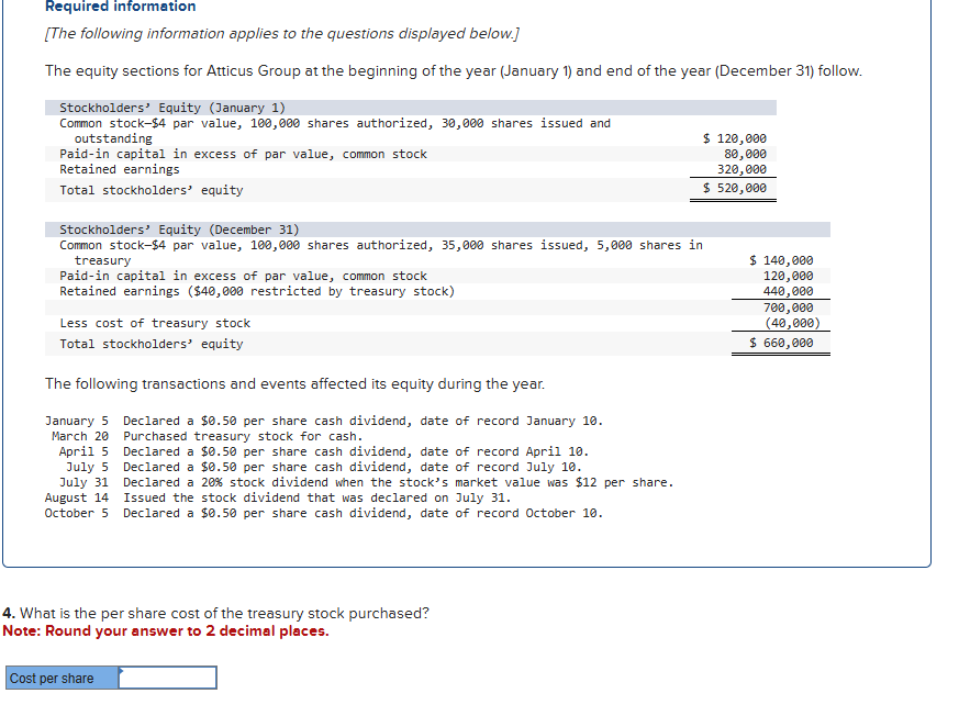 Solved Required information [The following information | Chegg.com