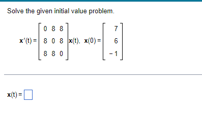 Solve the given initial value | Chegg.com