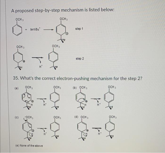 Solved A proposed step-by-step mechanism is listed below: | Chegg.com