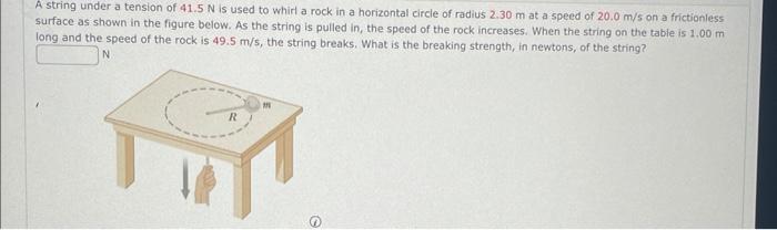 Solved A string under a tension of 41.5 N is used to whirl a | Chegg.com