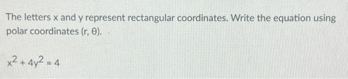 Solved The letters x and y represent rectangular | Chegg.com