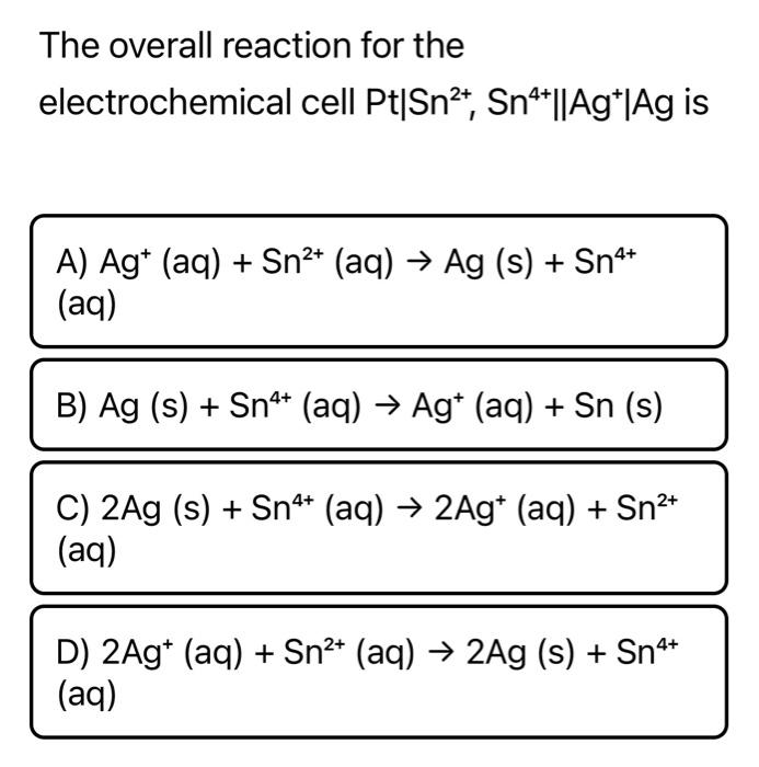 Solved If [CI'] = 0.20 M in the Ag|Ag* half- cell in the | Chegg.com
