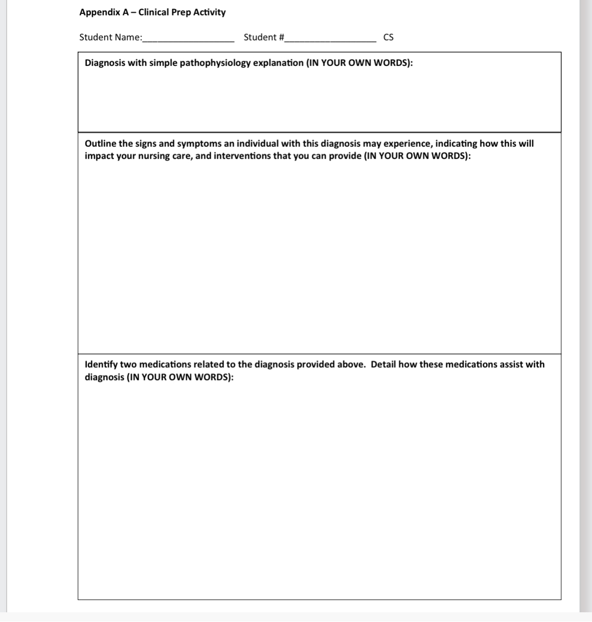 Solved Appendix A - ﻿Clinical Prep ActivityStudent | Chegg.com
