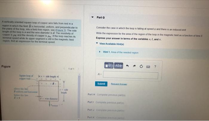 Solved A vertically oriented square loop of copper wire | Chegg.com