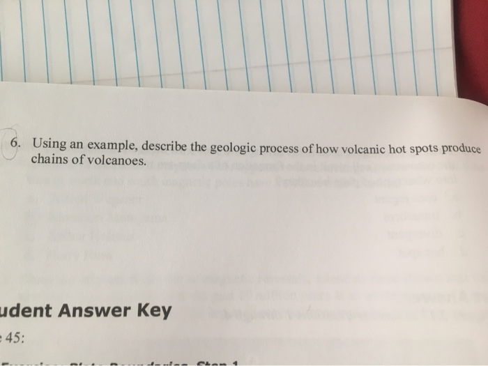 Solved 6. Using an example, describe the geologic process of | Chegg.com