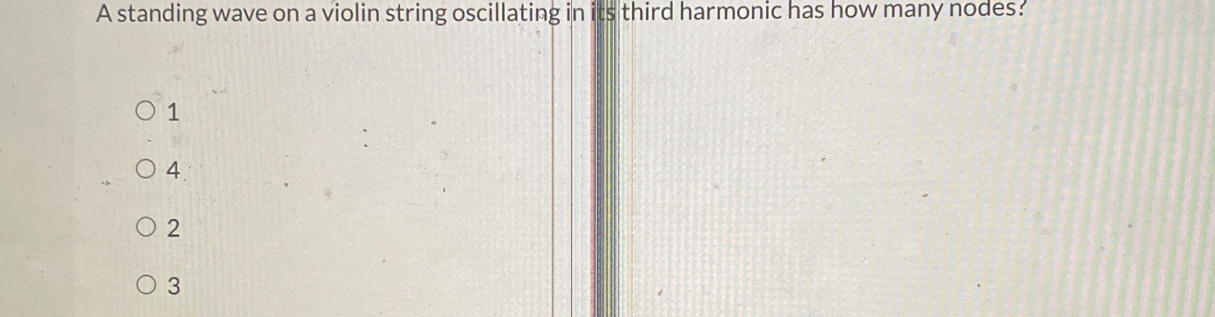 Solved A standing wave on a violin string oscillating in its | Chegg.com