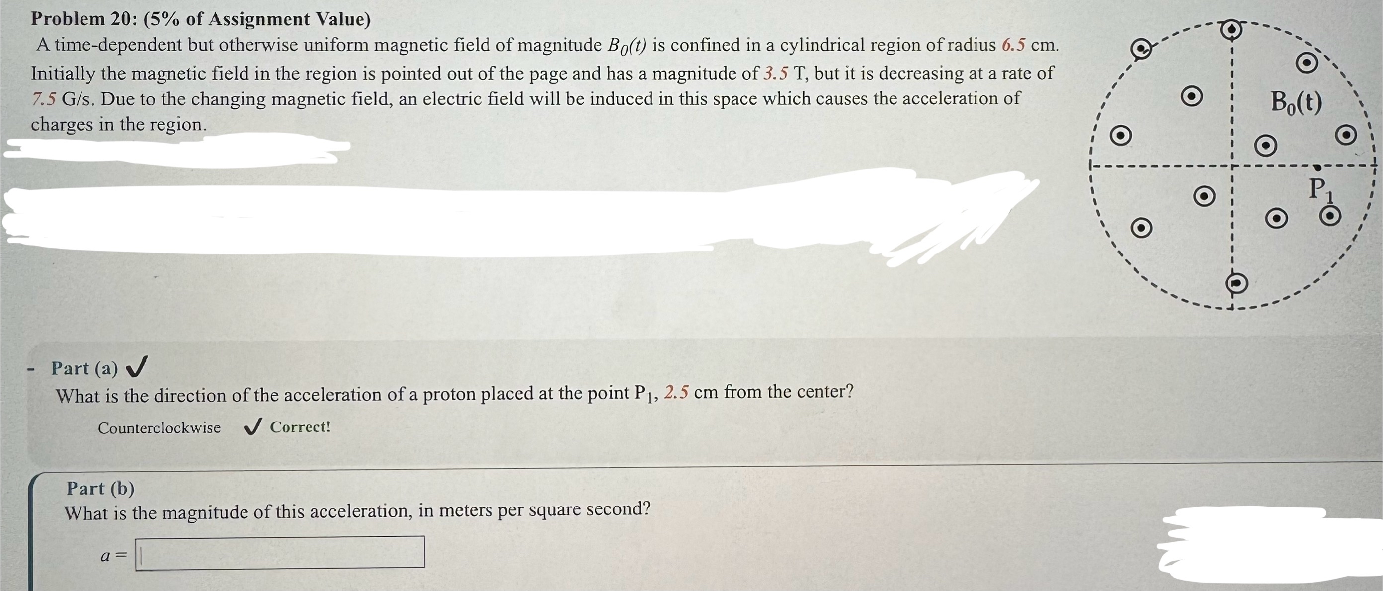 Solved Problem 20: (5% ﻿of Assignment Value)A time-dependent | Chegg.com