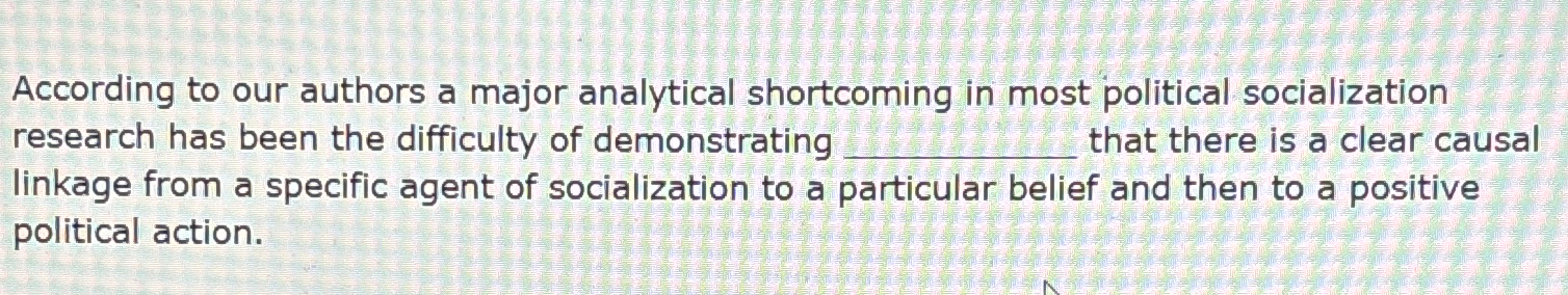 Solved According to our authors a major analytical | Chegg.com