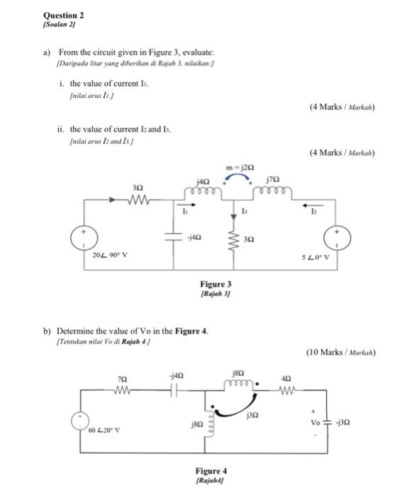 Solved Question 2 Soalan 21 a) From the circuit given in | Chegg.com