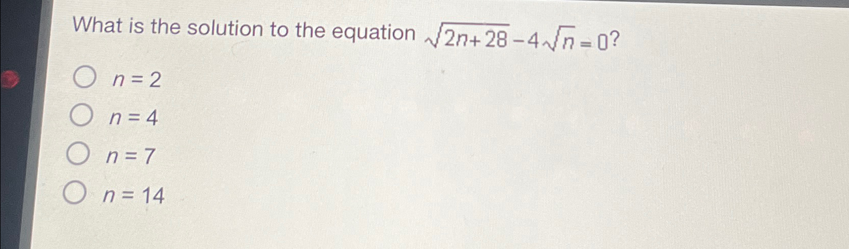Solved What is the solution to the equation | Chegg.com