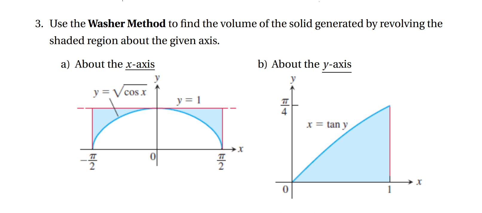 Solved Use the Washer Method to find the volume of the solid | Chegg.com