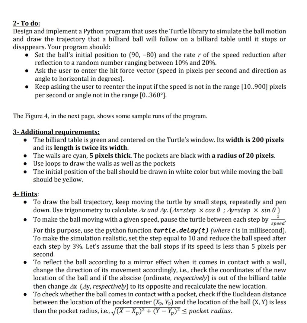 Solved 2- To do: Design and implement a Python program that | Chegg.com