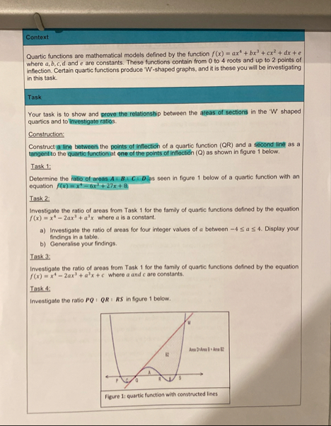 Solved ContextQuartic functions are mathematical models | Chegg.com