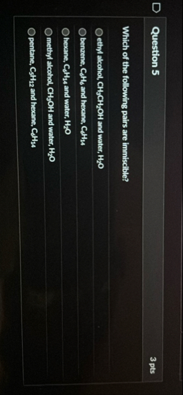 Solved Question 53 ﻿ptsWhich of the following pairs are | Chegg.com