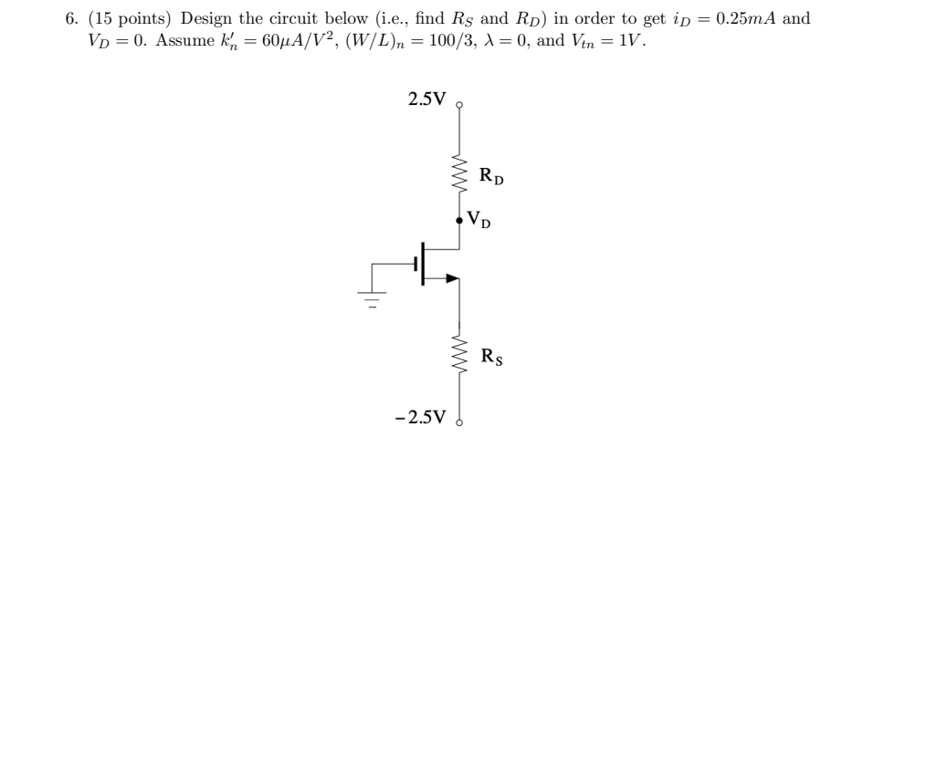 Solved (15 ﻿points) ﻿Design the circuit below (i.e., ﻿find | Chegg.com