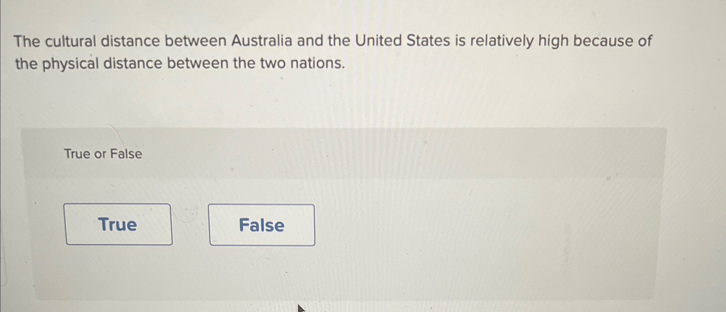 Solved The cultural distance between Australia and the | Chegg.com