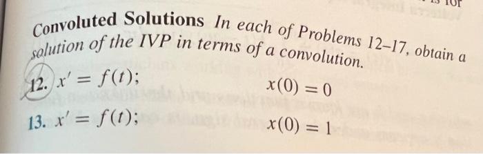 Solved Convoluted Solutions In each of Problems 12-17, | Chegg.com