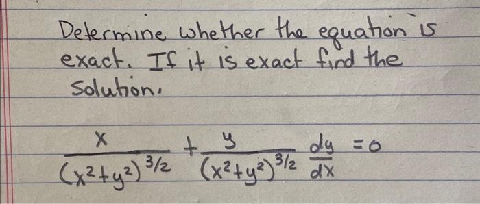 Solved Problems Determine whether each of the equations in | Chegg.com
