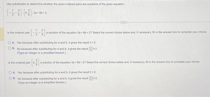 Solved Use substitution to determine whether the given | Chegg.com