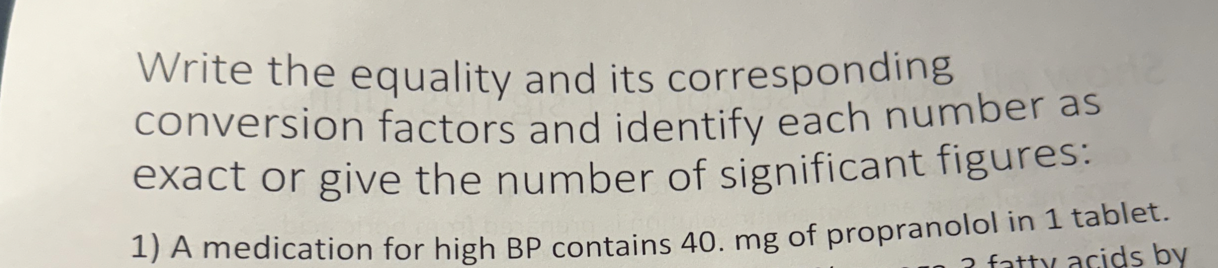 Solved Write the equality and its corresponding conversion | Chegg.com