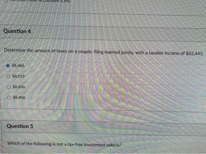 Solved (LPA) Question 4 Determine the amount of taxes on a | Chegg.com