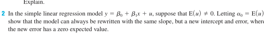 Solved Explain.\\n2 In the simple linear regression model | Chegg.com