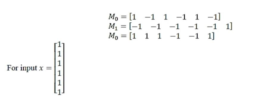 Given the example vectors use the hamming network to | Chegg.com
