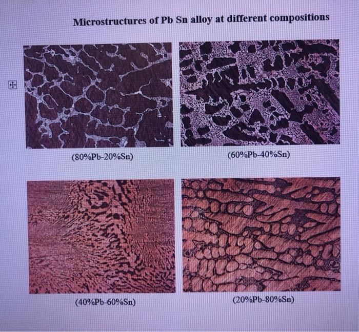 Solved Microstructures of Pb Sn alloy at different | Chegg.com