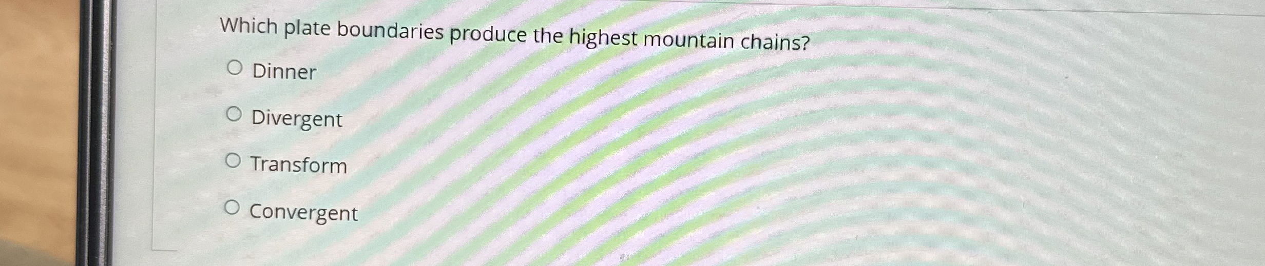 Solved Which plate boundaries produce the highest mountain | Chegg.com