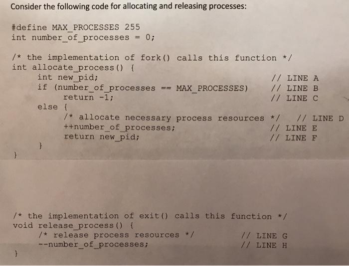 Solved Consider the following code for allocating and | Chegg.com