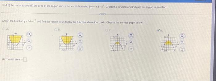 Solved what is net area and what is area of bounded region | Chegg.com