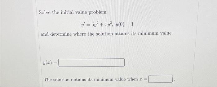 Solved Find the solution of the given initial value problem | Chegg.com