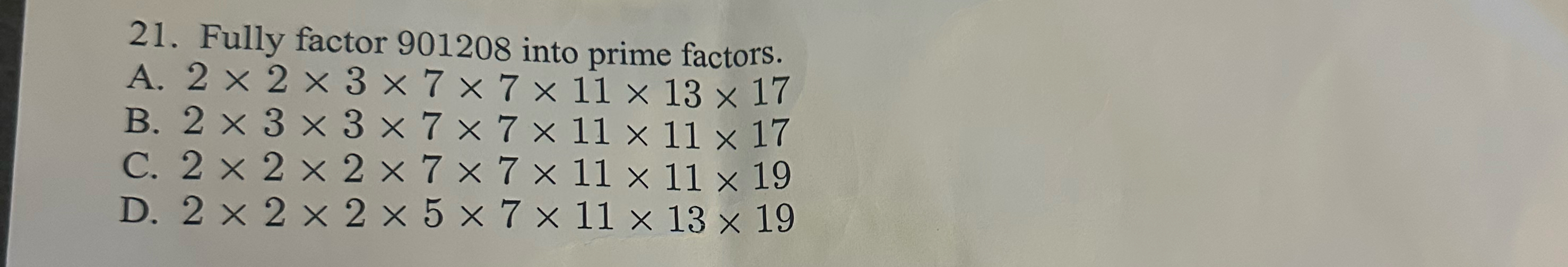 Solved Fully factor 901208 ﻿into prime | Chegg.com