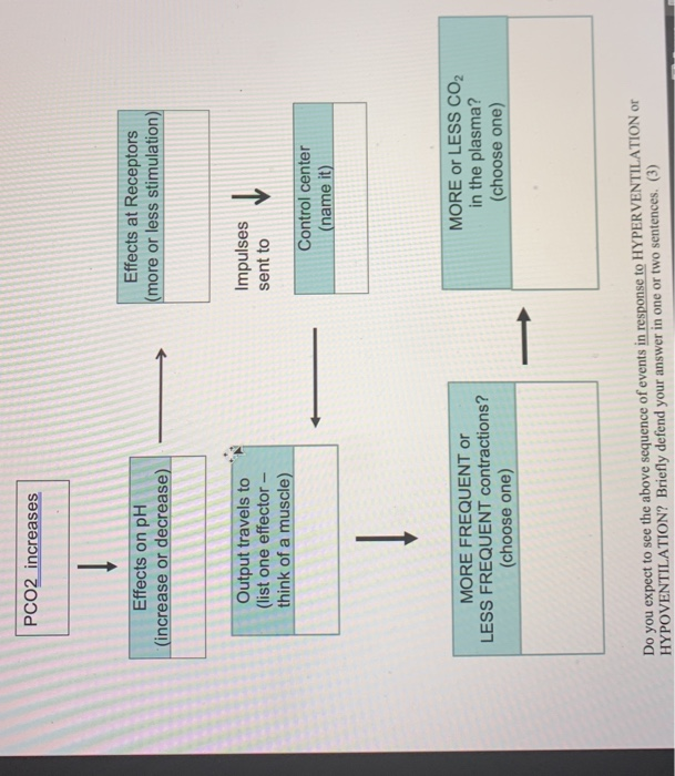 Solved PCO2 increases Effects on pH (increase or decrease) | Chegg.com