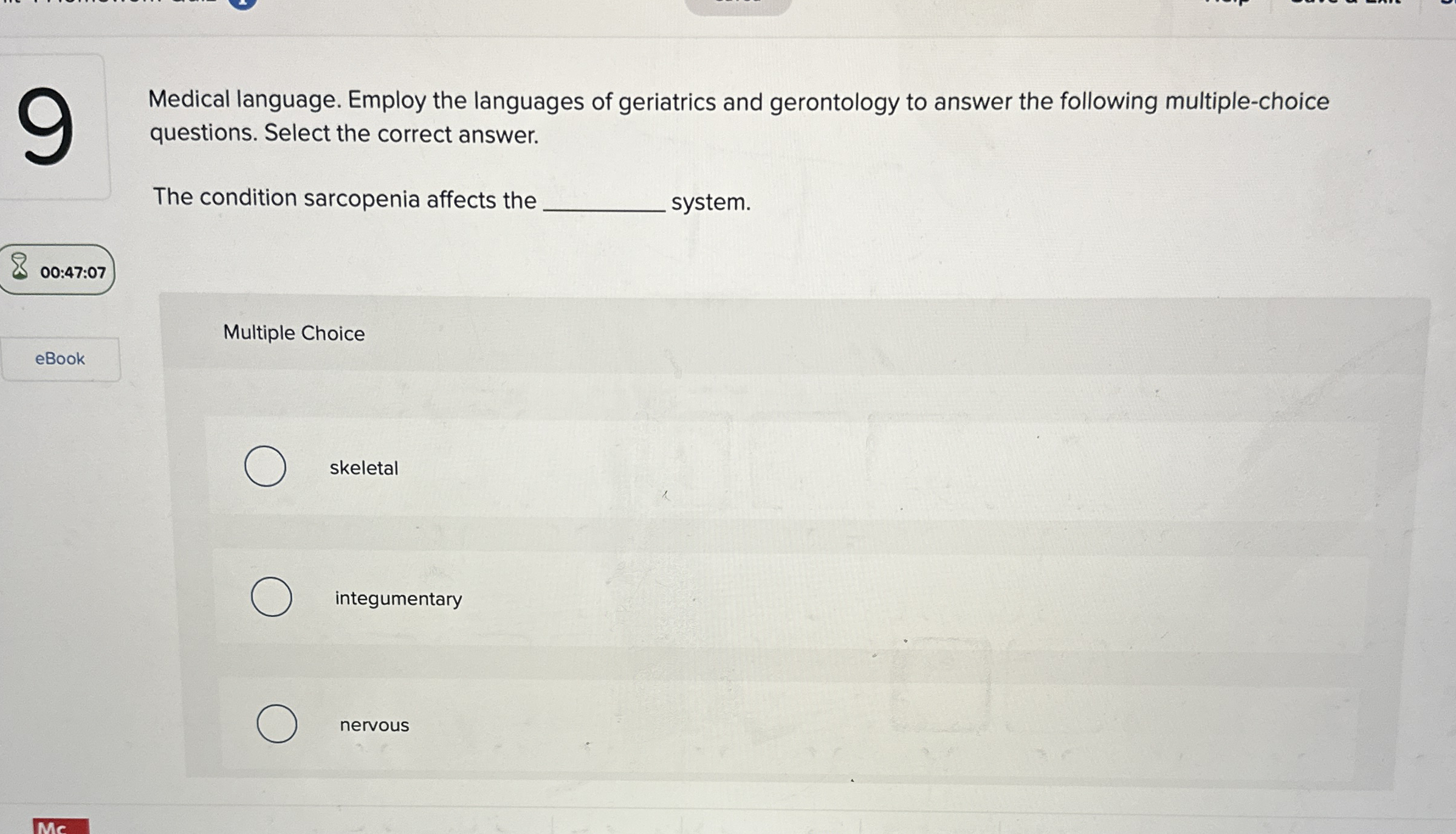 Solved 9Medical language. Employ the languages of geriatrics | Chegg.com