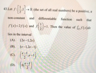 Let f:[12,1]→R (the set of all real numbers) ﻿be a | Chegg.com