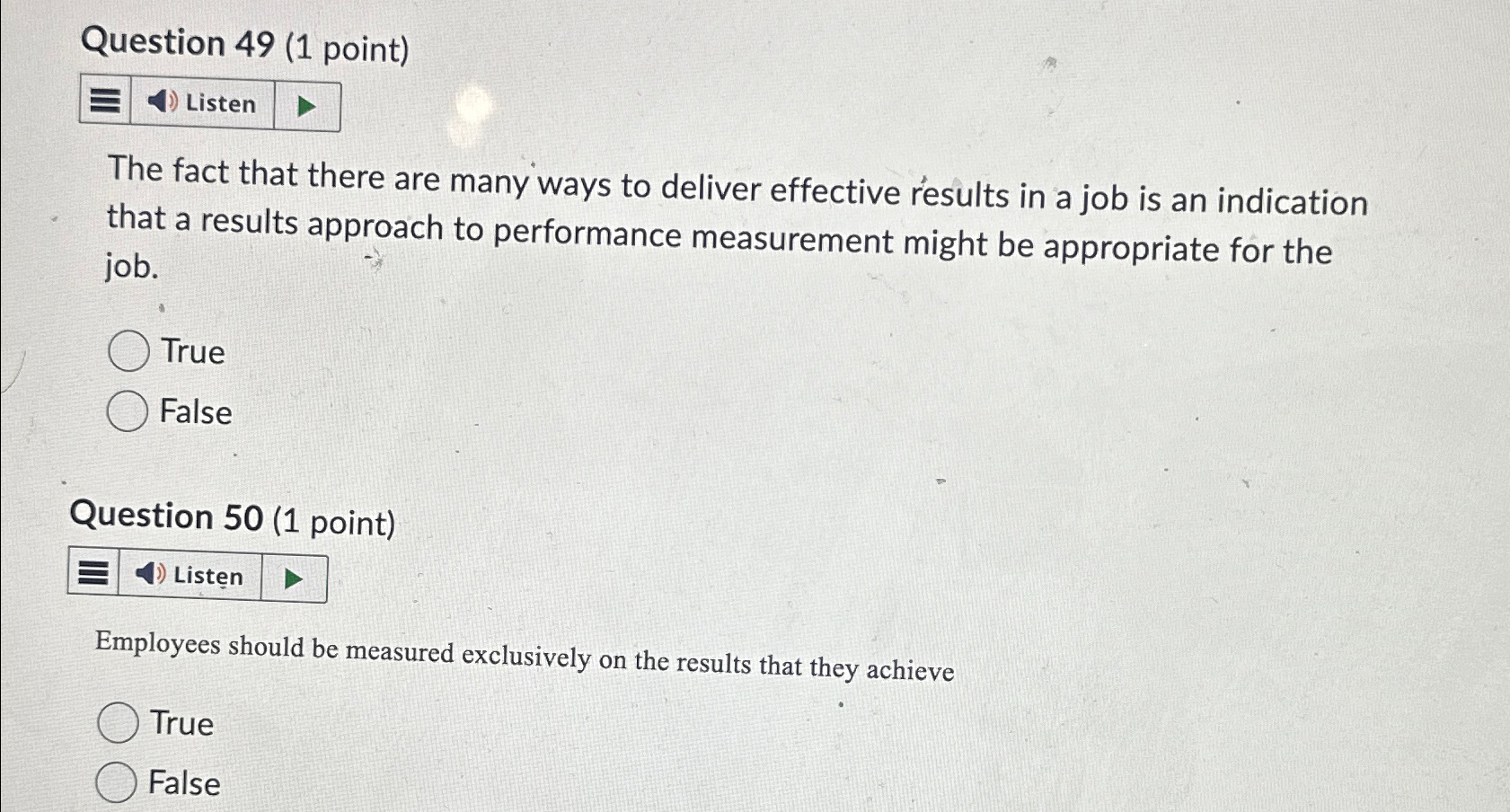 Solved Question 49 (1 ﻿point)ListenThe fact that there are | Chegg.com