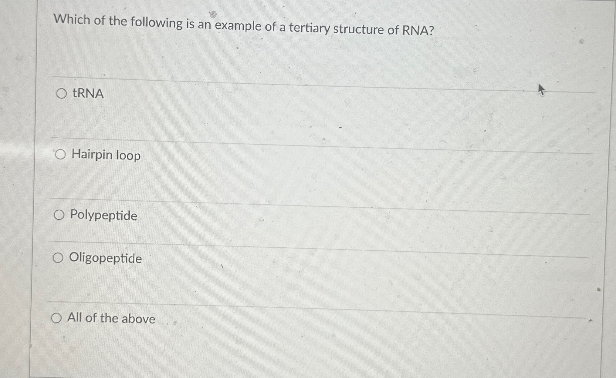 Solved Which of the following is an example of a tertiary | Chegg.com