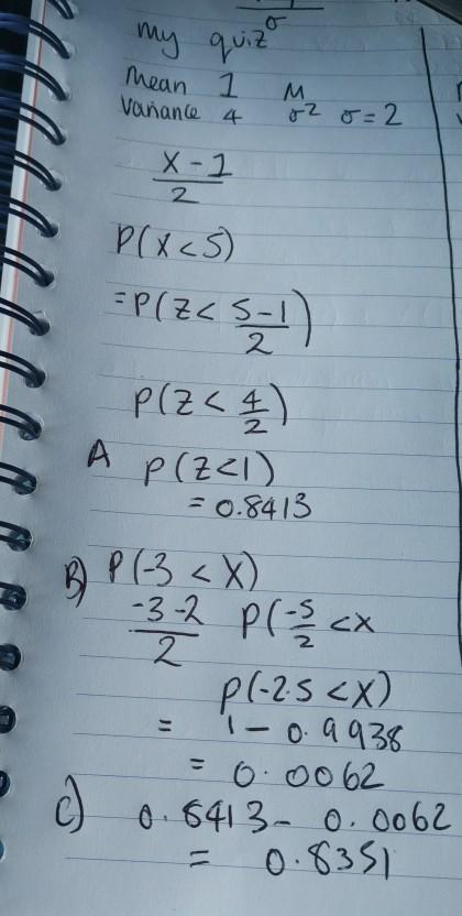 Solved 01. The continuous random variable..Xhas a Normal | Chegg.com