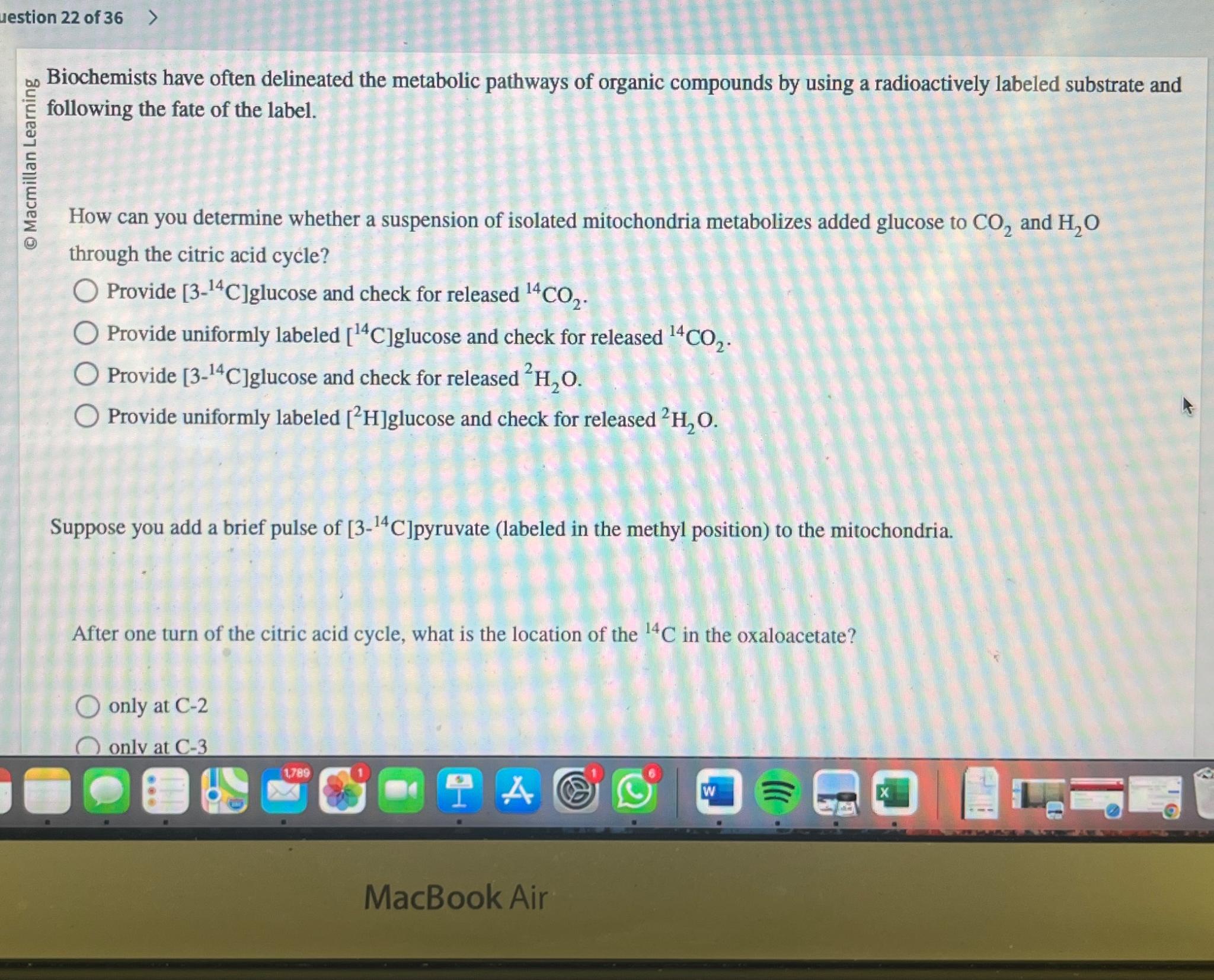 Solved Biochemists have often delineated the metabolic | Chegg.com