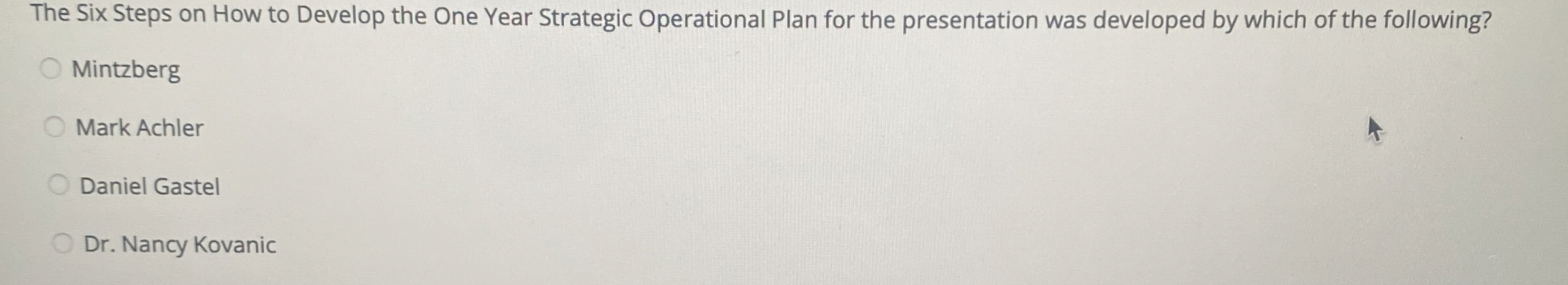 The Six Steps on How to Develop the One Year | Chegg.com