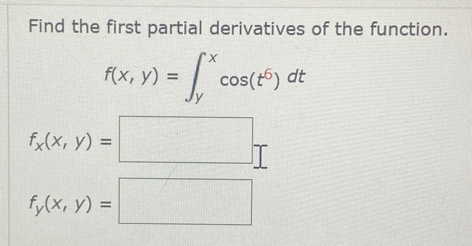 Find the first partial derivatives of the | Chegg.com